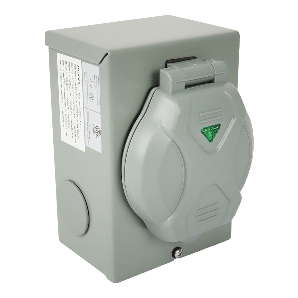 50A Generator Power Inlet Box NEMA SS2-50P Power Inlet Box for 3Prong ...