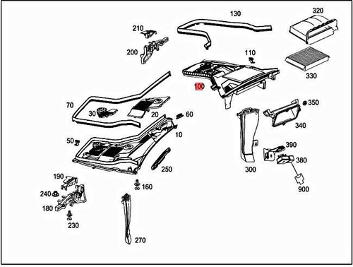 Genuine MERCEDES A205 C205 S205 W205 C-CLASS W205 Water deflector ...