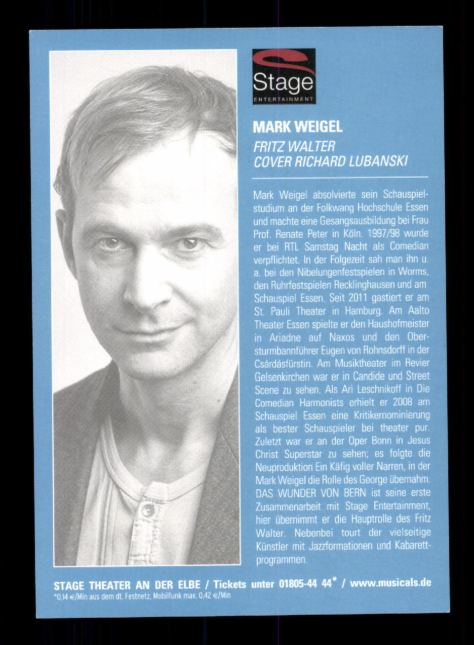 Mark Weigel Autogrammkarte Original Signiert ## BC 72652 | eBay.de