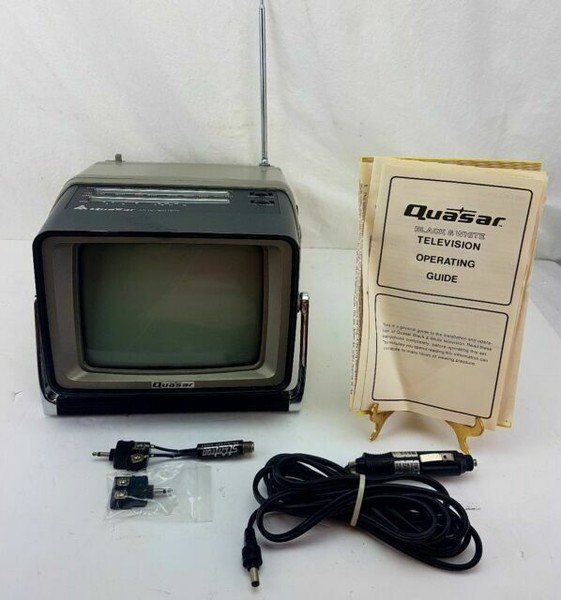 Vintage Quasar Solid State Portable TV 5" Model Xp1458qe for sale ...