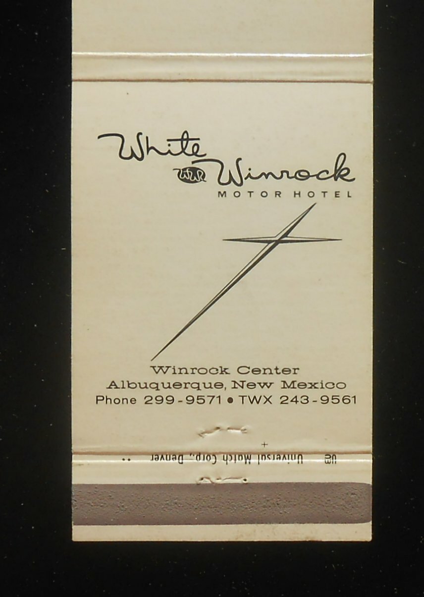 1960s White Winrock Motor Hotel Winrock Center Albuquerque NM ...