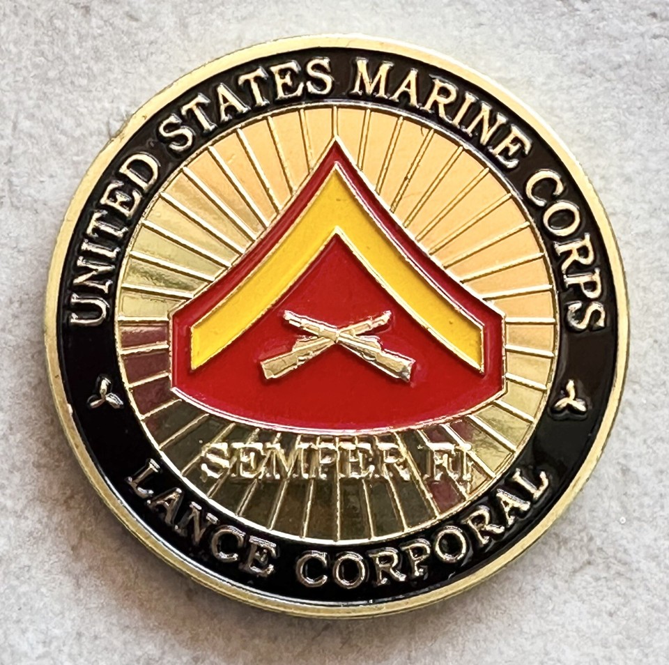 USMC rank Lance Corporal E3 Challenge Coin | eBay