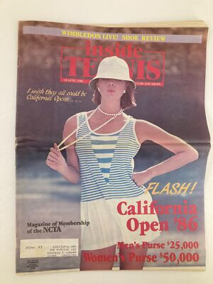 VTG Inside Tennis Magazine August 1986 Flash California Open Year 1986 ...