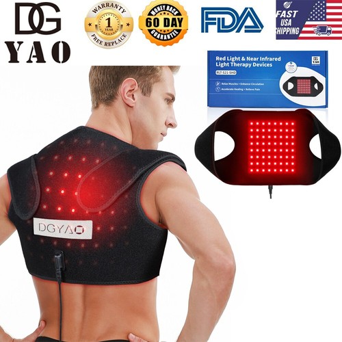 880nm Infrared Red Light Therapy Shoulder Belt Wrap Pad for Joint Pain ...