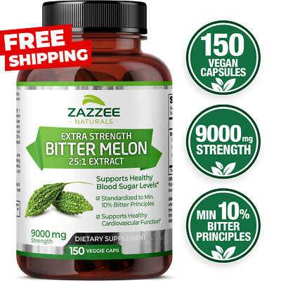 Extra Strength Bitter Melon Root 25:1 Extract, 9000 mg Strength, 150 ...