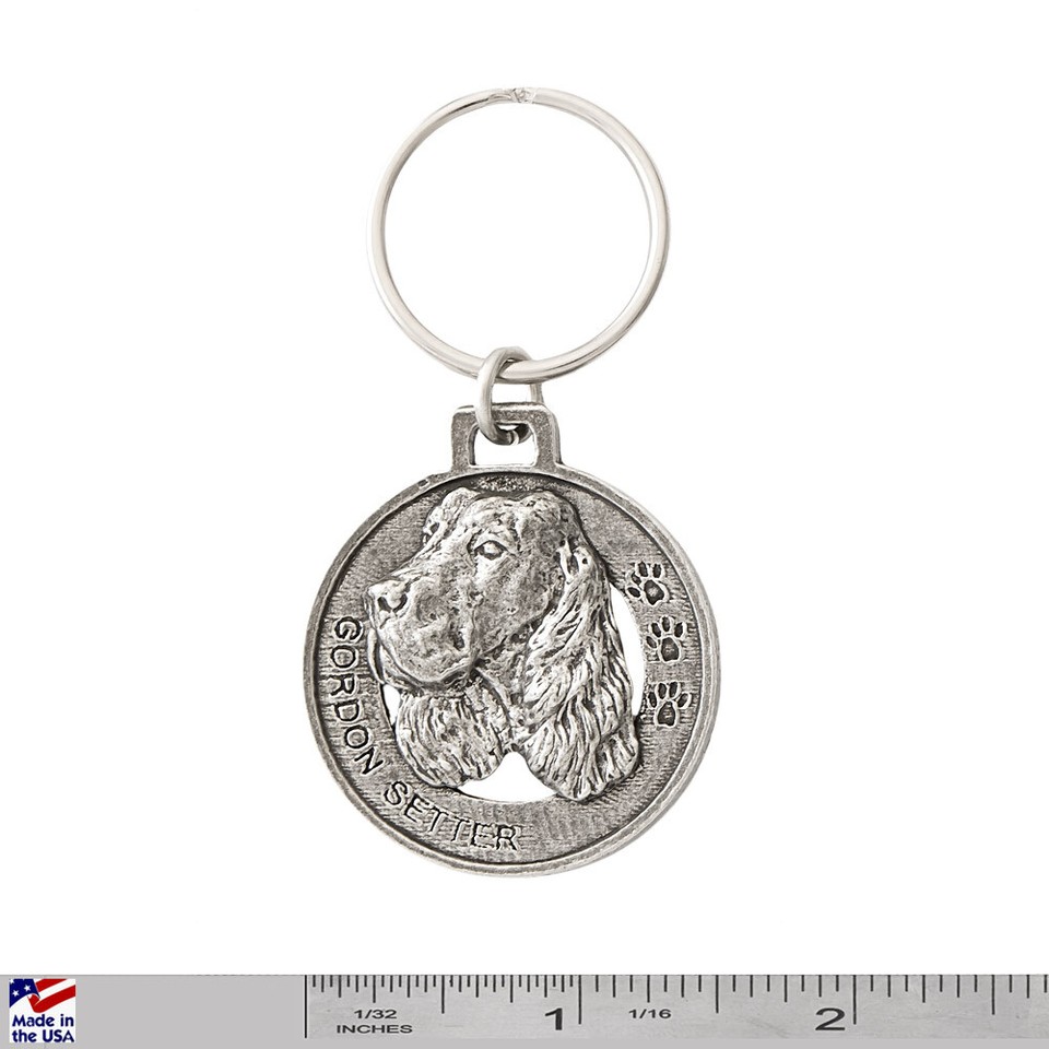 Creative Pewter Designs Gordon Setter Dog Pewter KeyChain, Key Fob ...