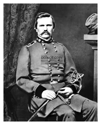 SIMON BOLIVAR BUCKNER CONFEDERATE CIVIL WAR GENERAL HOLDING SWORD 5X7 ...