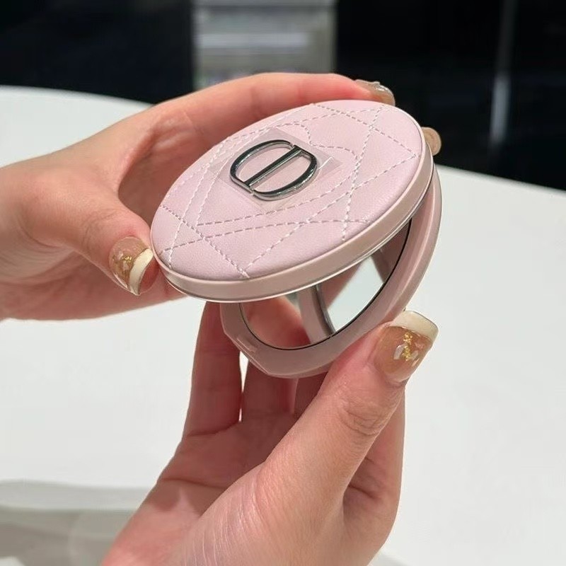 Dior Beauty Pink Silver Makeup Compact Mirror VIP Gift New in Box | eBay
