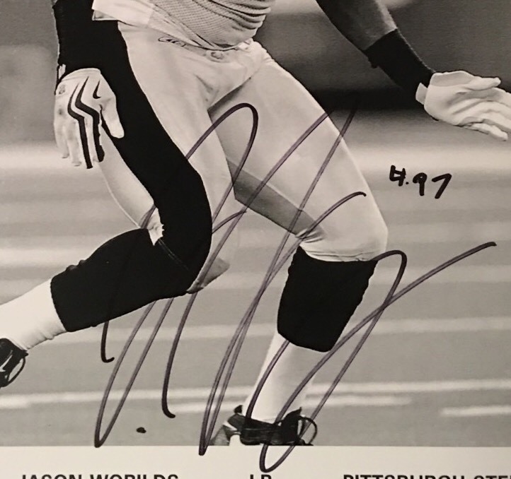 Jason Worilds AUTOGRAPH PITTSBURGH STEELERS Hand Signed 8x11 B&W Rare ...