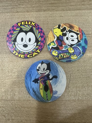 Felix The Cat Pogs Vintage 90s Lot Of 3 | eBay