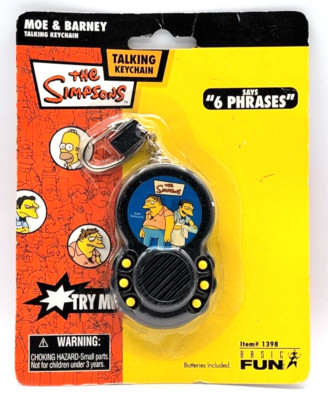 THE SIMPSONS TALKING KEYCHAIN MOE & BARNEY NIB SEALED / 6 PHRASES | eBay