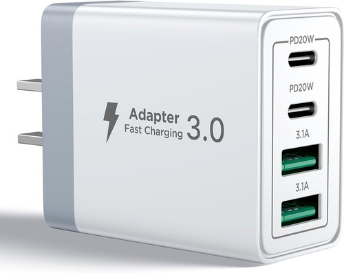 USB C Charger Block, 40W 4-Port Fast Charger 20W Type C Charging Block ...