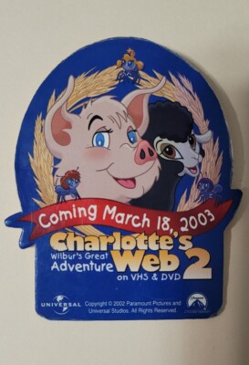 COMING MARCH 18, 2003 CHARLOTTE'S WEB 2 DVD RELEASE - PAPER PIN | eBay