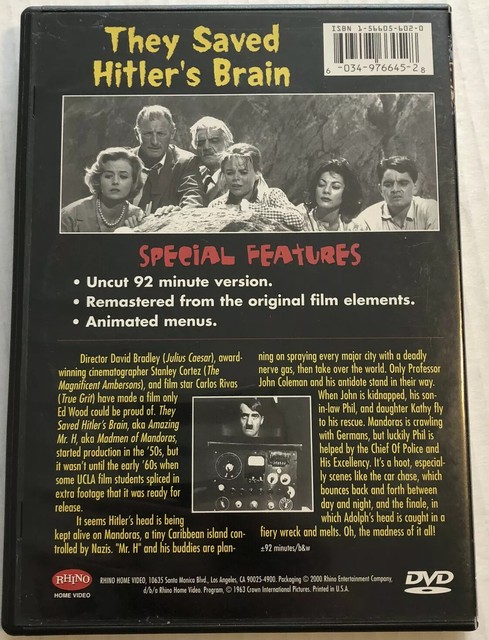 They Saved Hitlers Brain (DVD, 2000) online kaufen | eBay