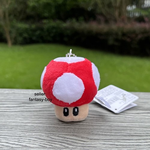 7cm Super Mario Bros Plush Cute Red Toad Mushroom Stuffed Toy Keychain ...