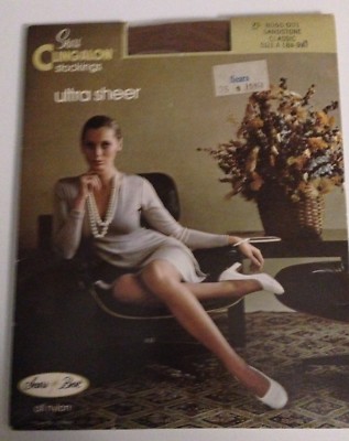 Sears Cling Alon Stockings Size A Ultra Sheet Sandstone Classic All ...