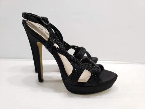 Menbur Black Slingback Evening Dress Sandals Black Sparkles Size EU 36 ...