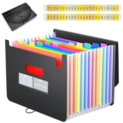 A-Z Month A4 Expanding Folder Concertina Accordion File Organiser ...