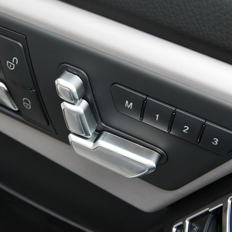 Silver Door seat Adjust Button switch Cover Trim for Mercedes Benz E ...