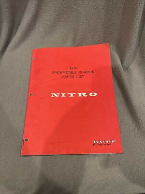 1975 RUPP NITRO SNOWMOBILE CHASSIS PARTS MANUAL 14 PAGES VGUC | eBay