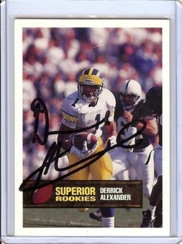 Derrick Alexander 1994 Superior Rookie Auto Autograph | eBay