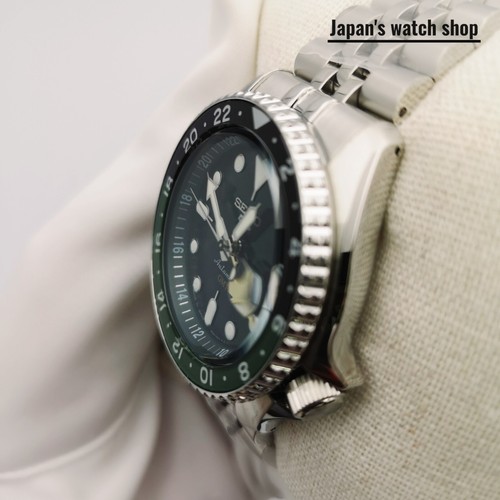 SEIKO 5 Sports SBSC019 Green SKX Sports Style GMT Men's Watch New in ...