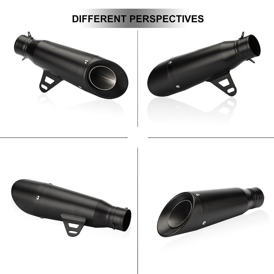 Racing Universal Motorcycles 38-51mm Slip On Exhaust Muffler Tail Pipe ...