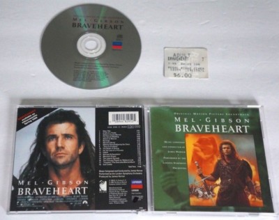 Mel Gibson BRAVEHEART Original Soundtrack CD +Regal Cinemas 96 Movie ...
