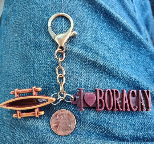 I Love Boracay Philippines Bangka Outrigger Boat Canoe Keychain Key ...