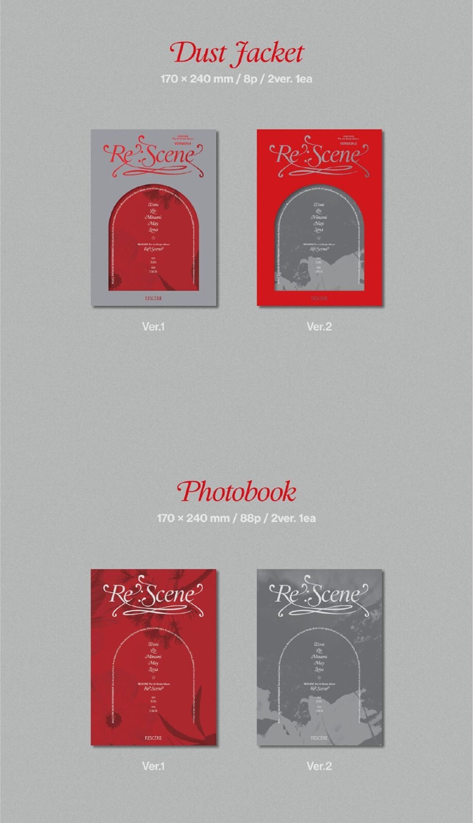 [1P] RESCENE - 1st Single Album [Re:Scene] DISC Card CD K-pop Photo ...
