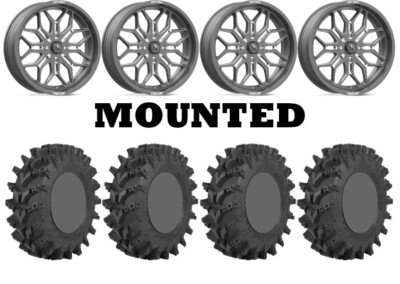 Kit 4 STI Outback Max Tires 36x9-20 on MSA M47 Sniper Gray Wheels 550 ...