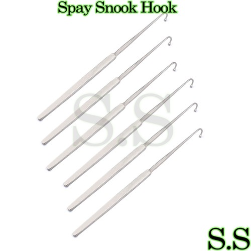 6 PCS SPAY SNOOK HOOK 8" VETERINARY SURGICAL INST STAINLESS STEEL | eBay