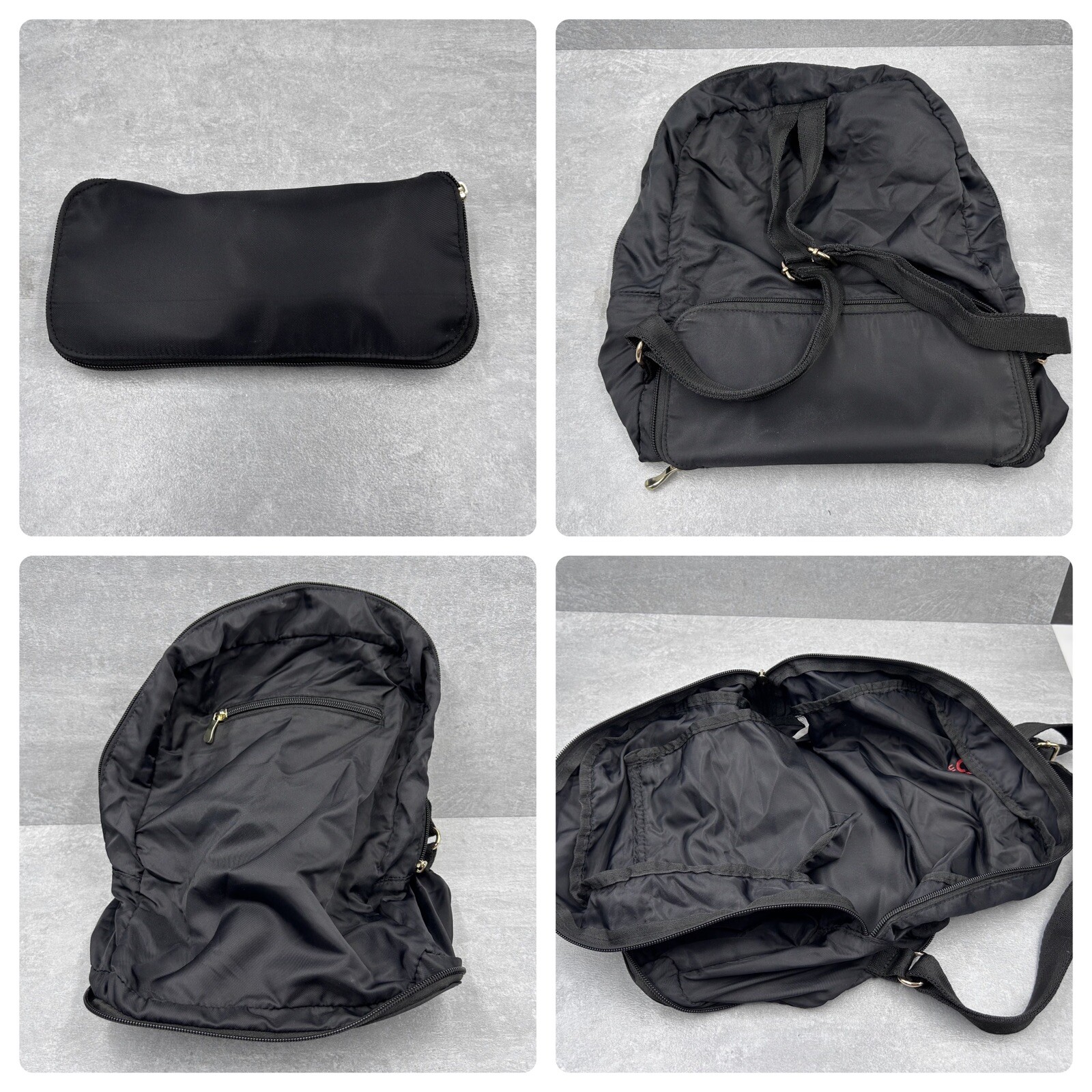 CHI for Ulta Beauty Black Mini BackPack Bag Zip Up Lightweight ...