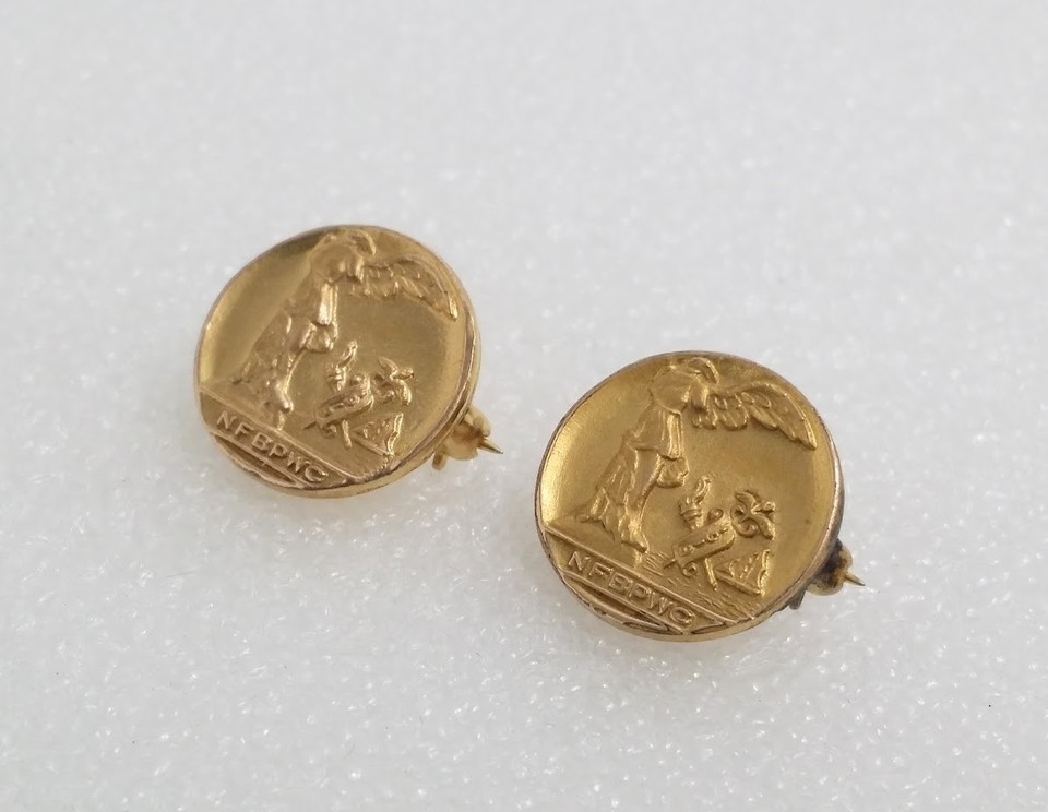 Vintage Signed NFBPWC 1919 Gold Filled Scatter Pin Brooch | eBay