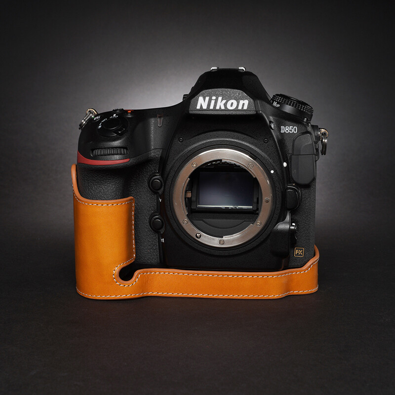 Handmade Genuine Leather Camera Cover Half Case Bag For Nikon D850 D750 ...