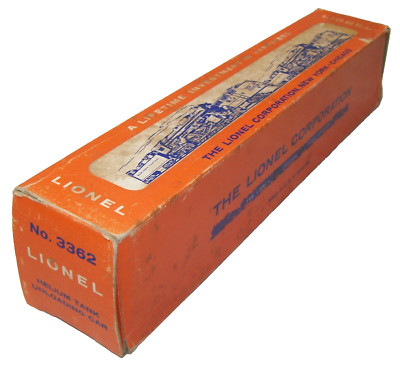 Lionel Postwar 3362 Helium Tank Car Original #3362-18 Or. Pic. BOX ONLY ...