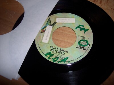 VG++ 1975 Carly Simon Waterfall / After The Storm 7" 45RPM w/ppr slv | eBay