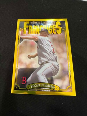 ROGER CLEMENS Red Sox 2023 Topps Finest Flashbacks Franchises #189 Gold ...