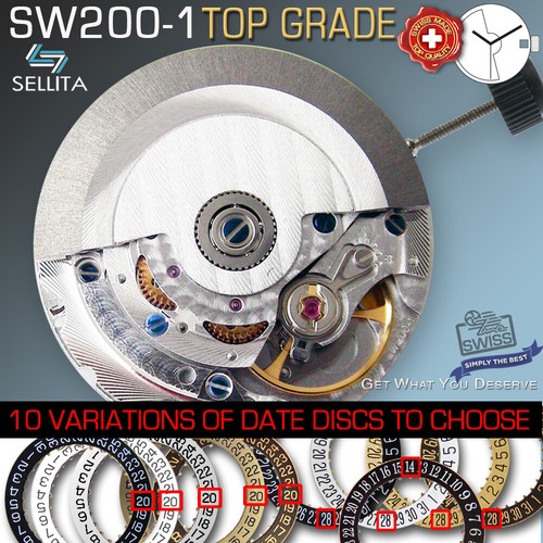 MOVEMENT AUTOMATIC SELLITA SW200-1, TOP GRADE GLUCYDUR BALANCE (COMP ...