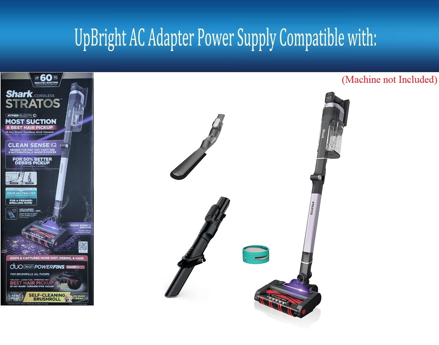 AC Adapter Charger For Shark IZ800 Series Clean Sense IQ Stratos ...