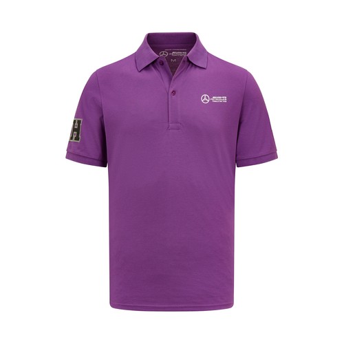 Mercedes AMG Petronas F1 Driver Lewis Hamilton Mens LH44 Purple Polo | eBay