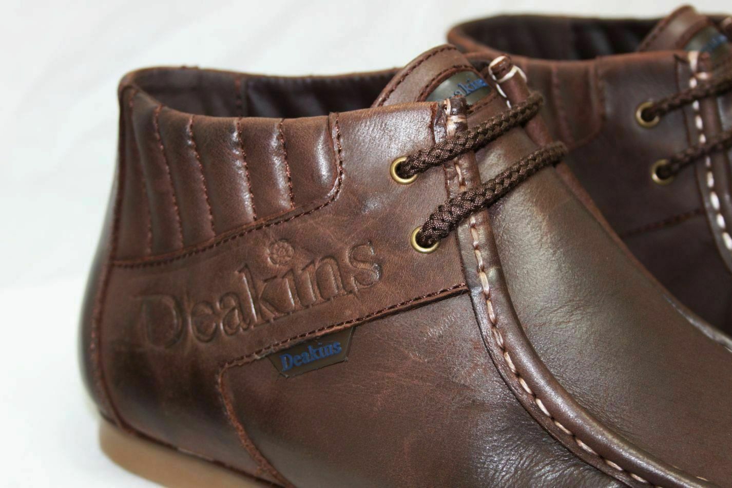 Deakins Mens Brown Shoes Nicholas Deakins Feist Leather Boots Coffee ...