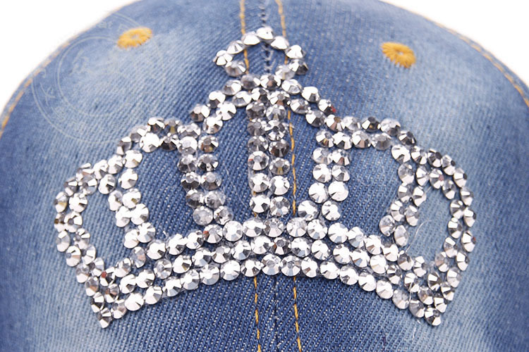 1PCS Fashion Rhinestone Crown Denim Baseball Peaked Cap Hat | eBay