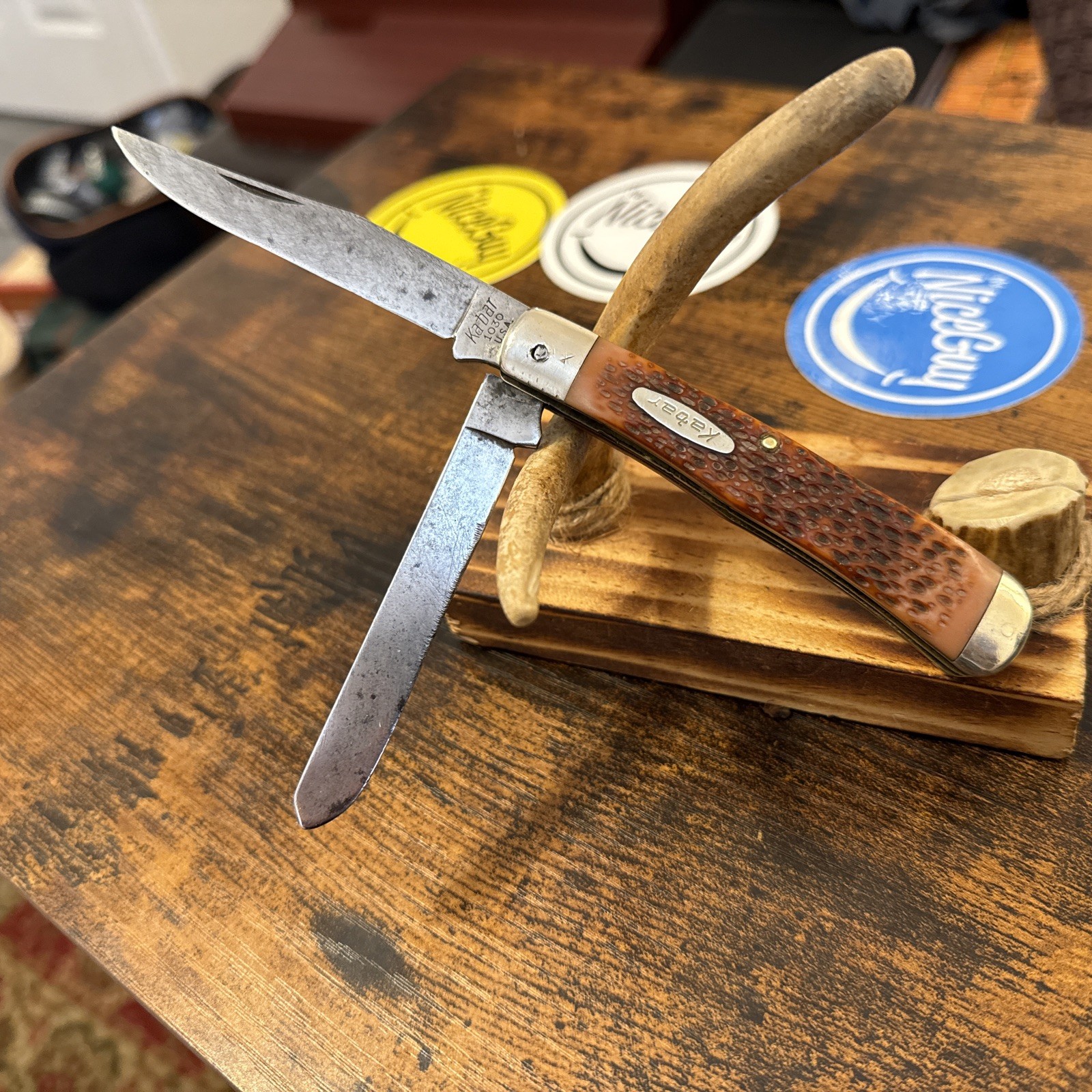 Ka-bar USA 1030 Trapper Jack Folding Pocket Knife vintage | eBay