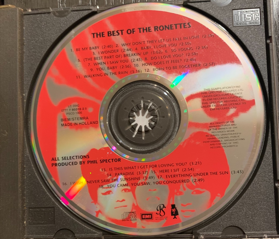 THE BEST OF THE RONETTES 1992 CD ALBUM 18 GREATEST HITS PHIL SPECTOR ...