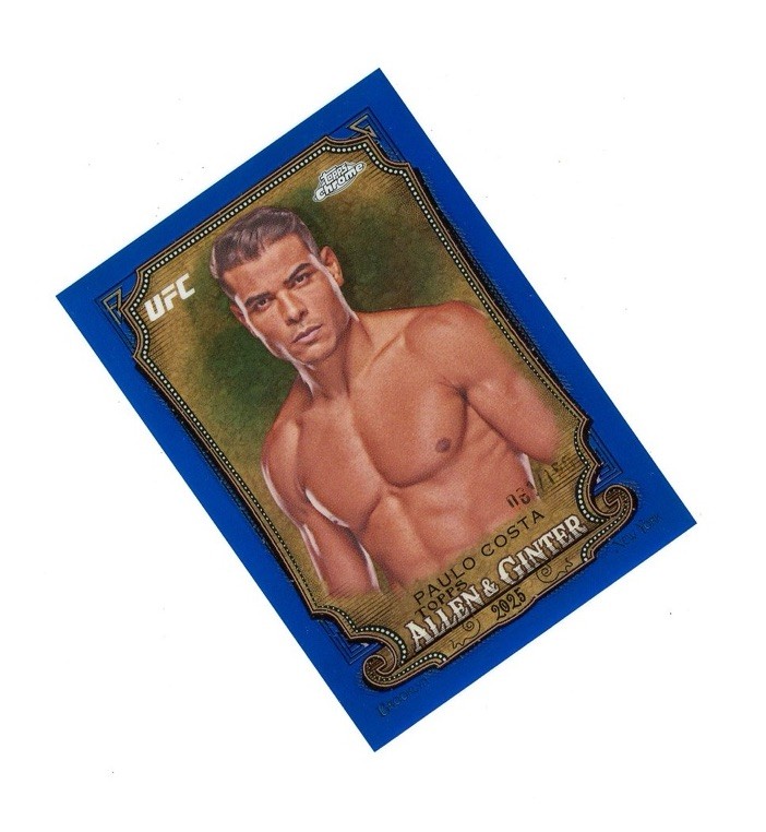 2025 Topps Chrome Allen & Ginter BLUE REFRACTOR SP PAULO COSTA /150 UFC ...