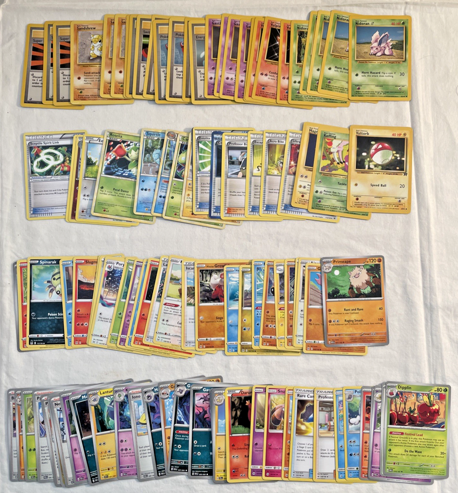 Bulk Lot 300+ Base Set Fossil Modern CLB Commons Foils Pokémon Cards | eBay