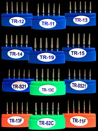 100pcs Dental Diamond burs FG Bur for high speed handpiece TR-13,TR-13C ...