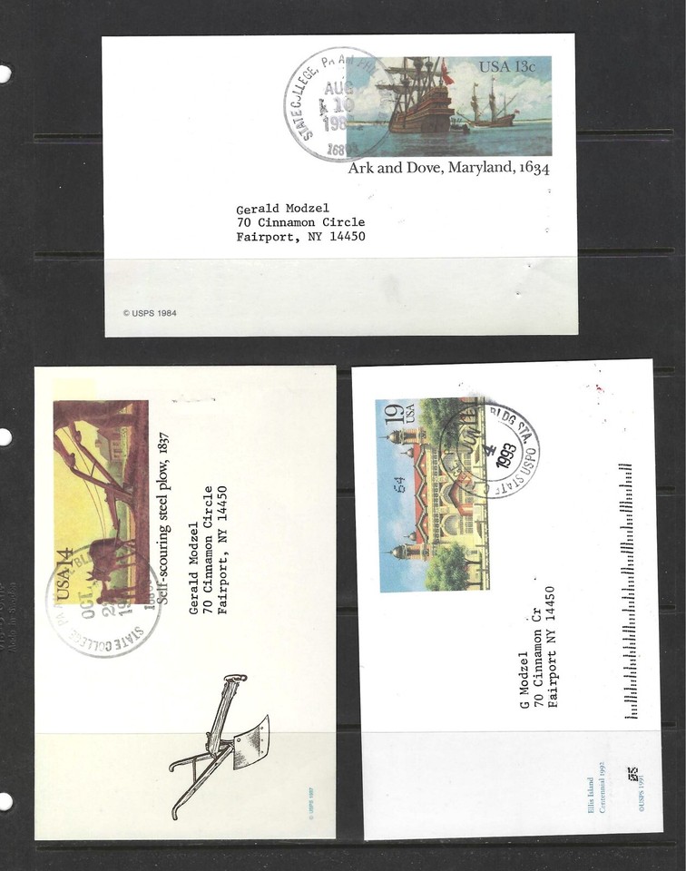 US, 6 different, used, postal cards, $.10 to $.19 2 scans | eBay