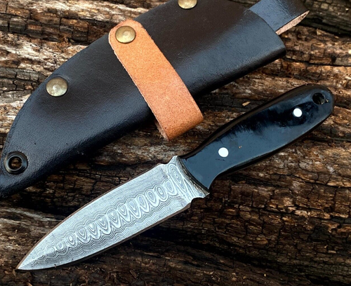 SHARD®™ CUSTOM HAND FORGED DAMASCUS STEEL EDC DAGGER MINI NECK KNIFE W ...